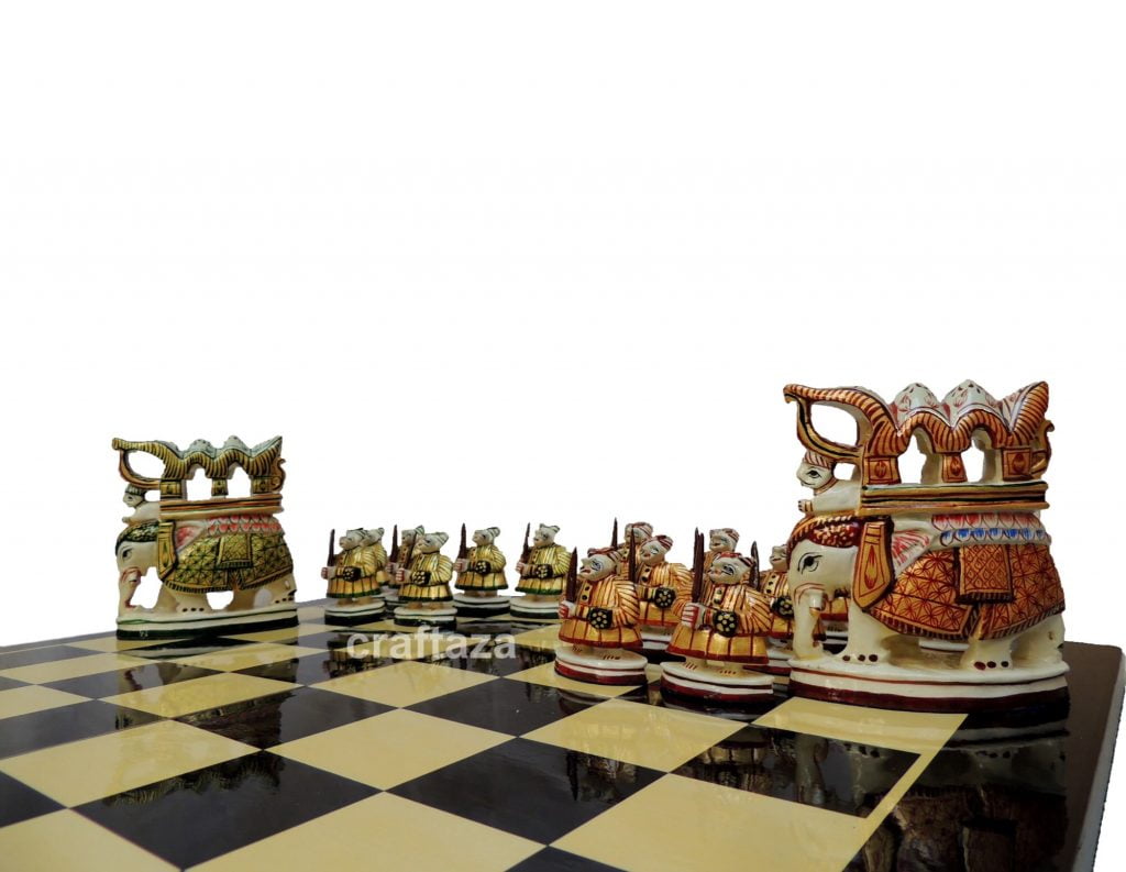Handcrafted Royal Maharajah Chess Pieces Vintage Design